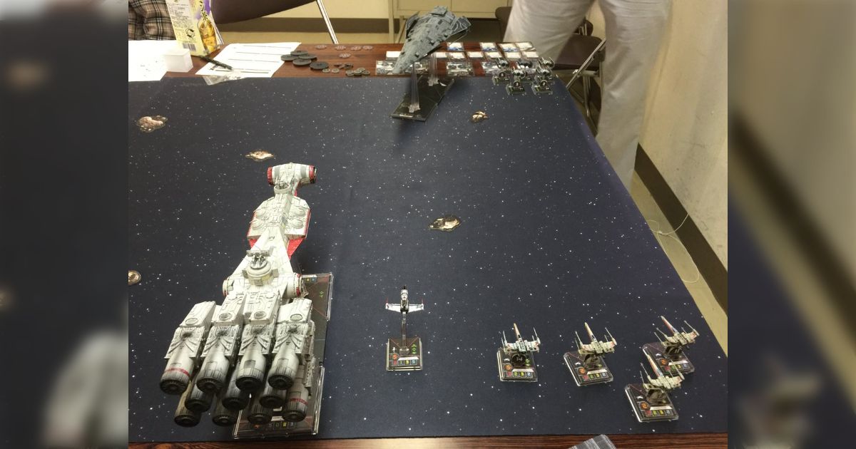 X-Wing ミニチュアゲーム EPIC戦 対戦ログ 01 - posfie