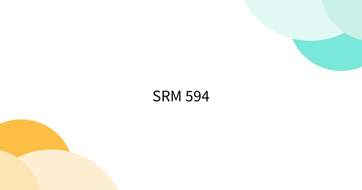 SRM 594 - posfie