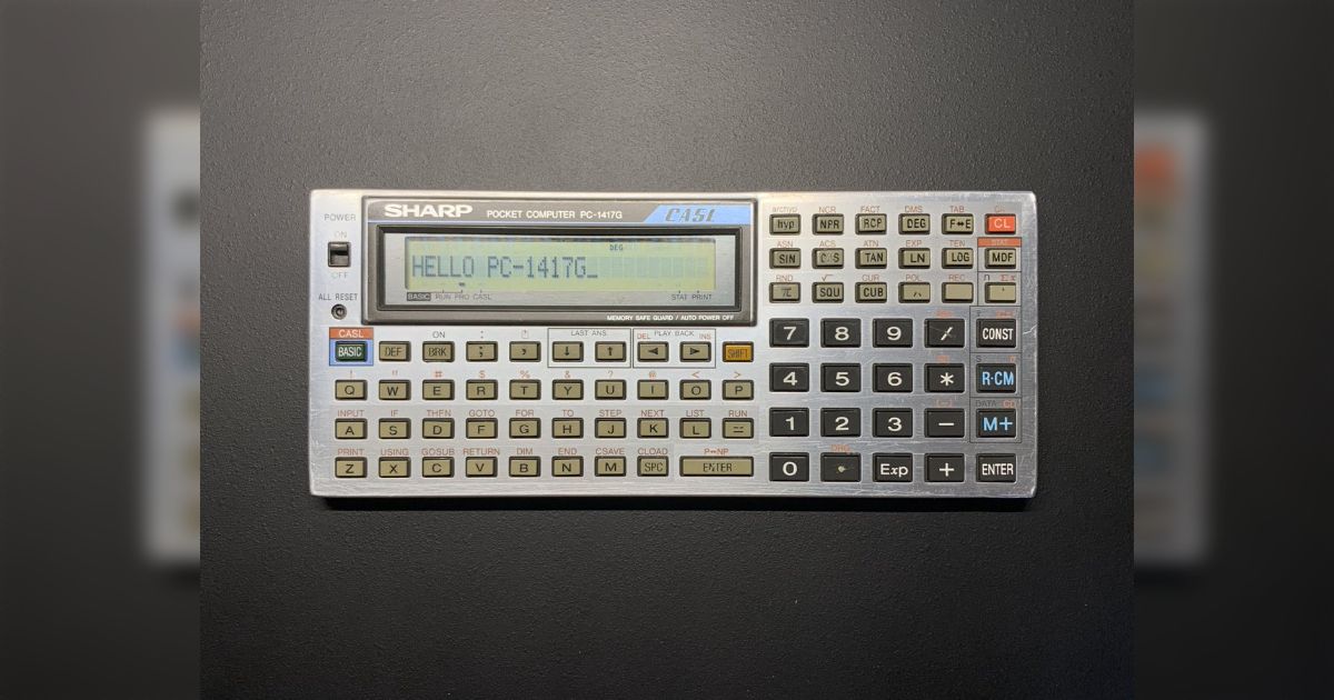 SHARP PC-1417G の整備をしてみた - posfie