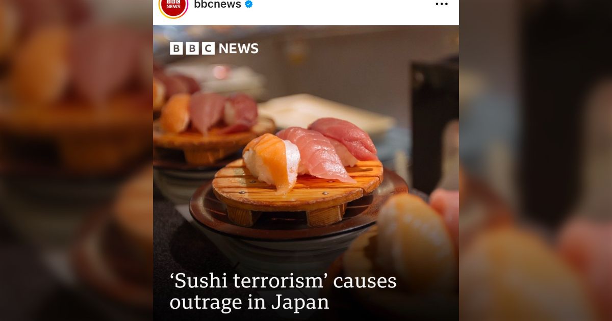 回転寿司迷惑行為、海外で“Sushi terrorism”,"Sushi terrorist"と報道される - posfie