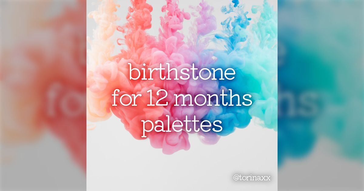birthstone words palette - posfie