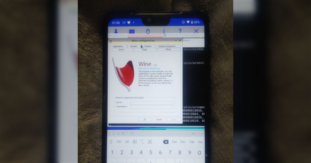 AndroidスマホのTermuxにUbuntuを入れて、Box86とWineでエミュレーションしてWindowsアプリ、ゲームをスマホで動かしてみた。すげー。でも上級者向き。 - posfie