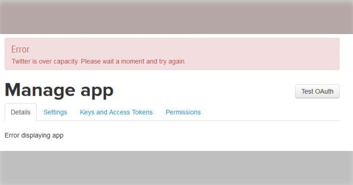 #twitter でアプリケーションの登録障害が発生してるみたい - posfie