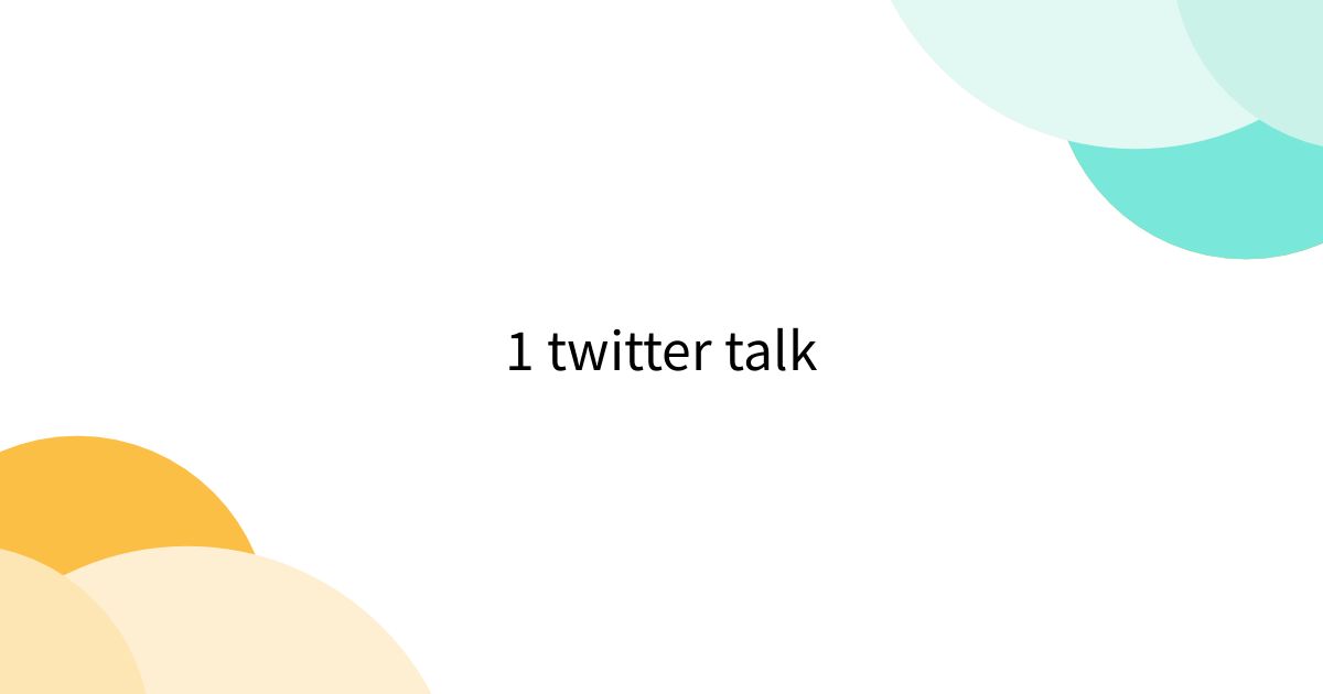 1 twitter talk - posfie