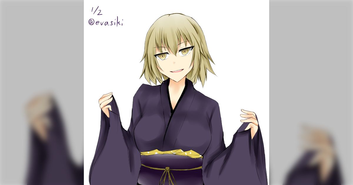 お題「振り袖」 #女性キャラ版fateワンドロ - posfie