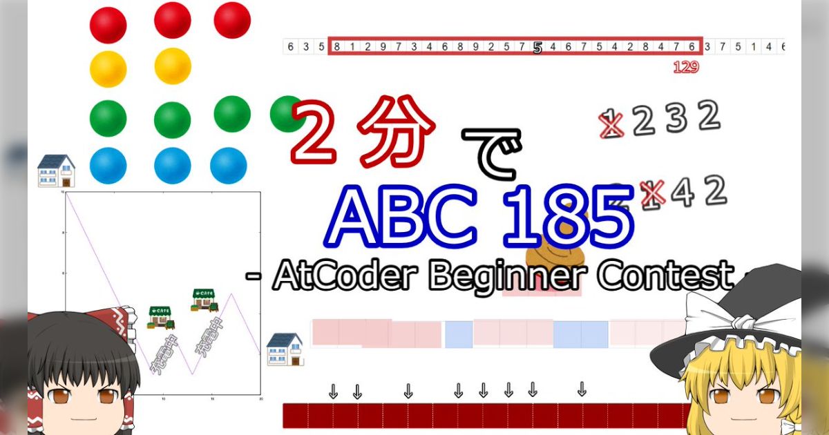 パナソニックプログラミングコンテスト（AtCoder Beginner Contest 186） - posfie