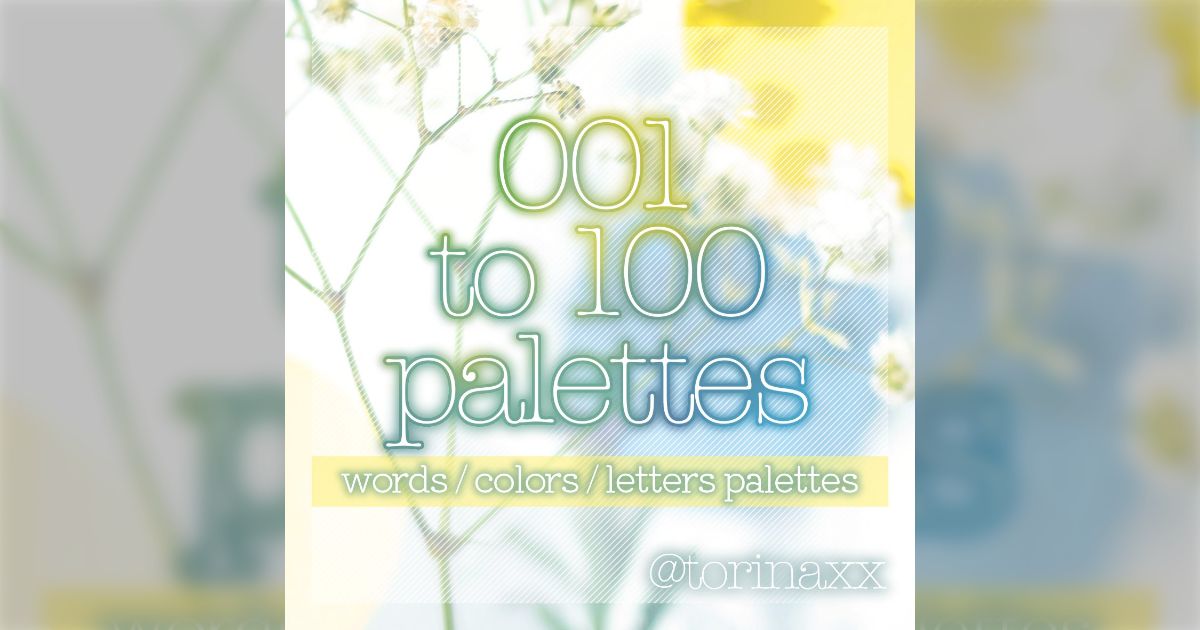 ワードパレットまとめ（001〜100） - posfie