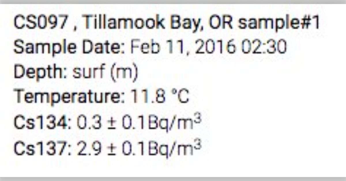 2016.12.9報道【オレゴン沿岸の海水からCs134（0.3±0.1Bq/m3）が検出】Yurihiranumaさんのツイートまとめ - Togetter [トゥギャッター]