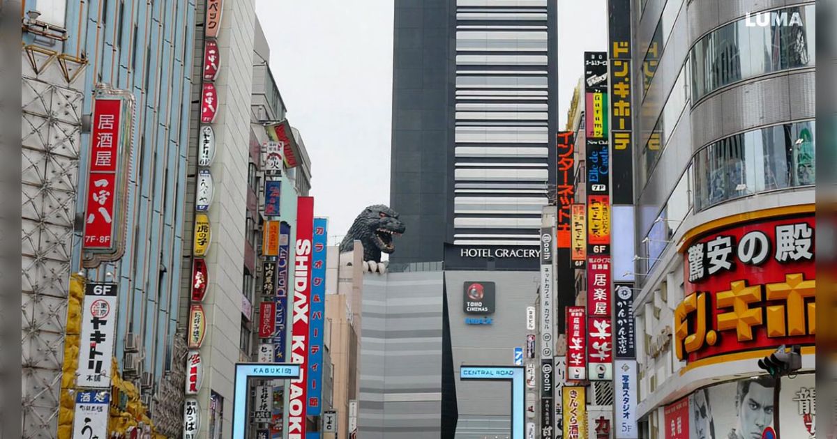 [B! 3DCG] 新宿のゴジラをAIで動画化！「コレジャナイ」「「かわいい」ファンアートも