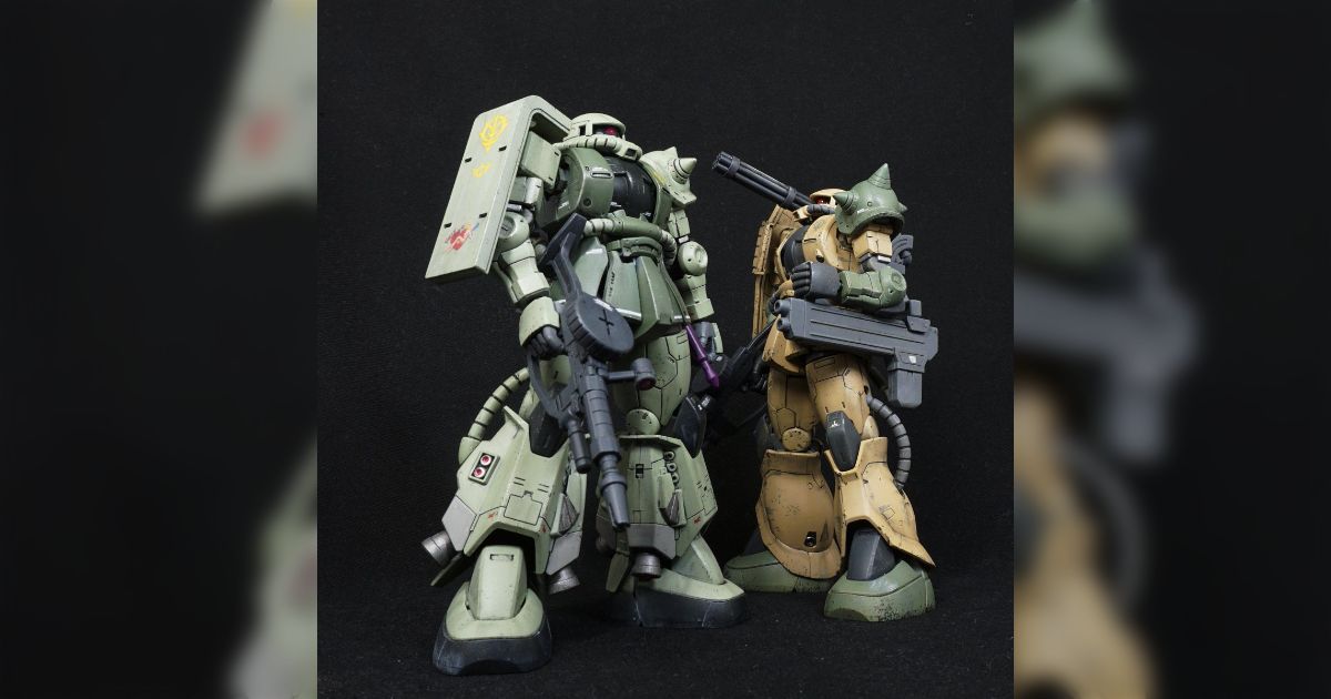 1/144 MS-06CK ZAKU HALF CANNON,MS-06-R-A1 ZAKUⅡ(Mass-produced colour ...