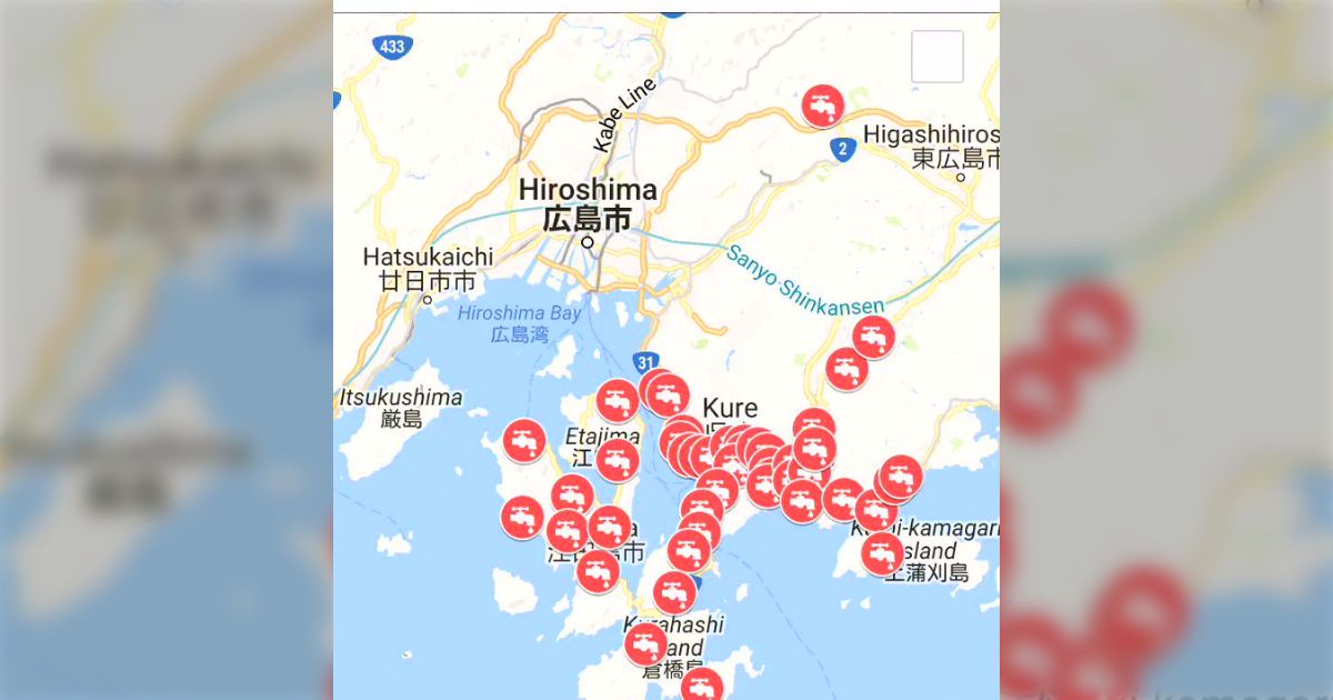 【給水MAP、広島・愛媛・岡山県のそれぞれ作りました】／「情報収集・マッピングの人手が足りてません」との募集コメントも／『この気持ちが現代版千羽鶴』 - posfie