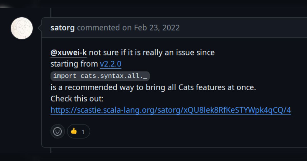Catsのimportで全部持ってくるにはどれをimportしたら良いのか - posfie