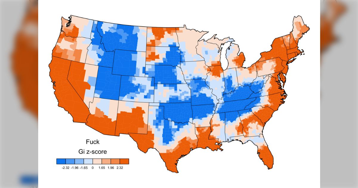 Swear Words Map: by @JWGrieve - Togetter [トゥギャッター]