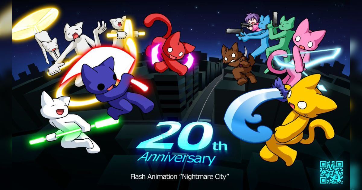 伝説のFlashアニメ『Nightmare Ciry』が20周年を迎えたとお祝い！→1年ズレてて19周年でした…「とりあえず20年目ってことで ...