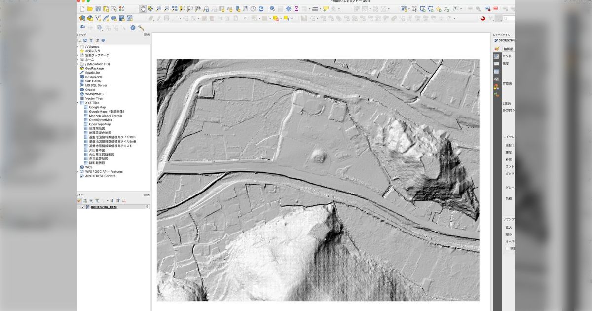 静岡県点群データからQGISで高精細3D地形図を作成しスマホに移して散歩する方法 - posfie
