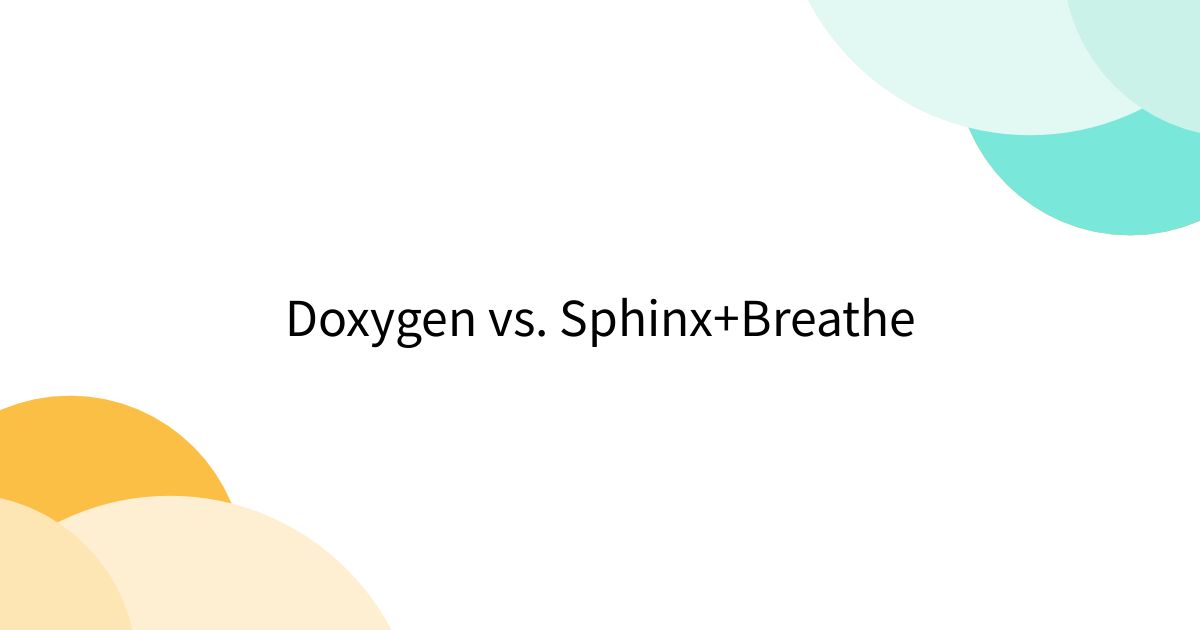 Doxygen vs. Sphinx+Breathe - posfie