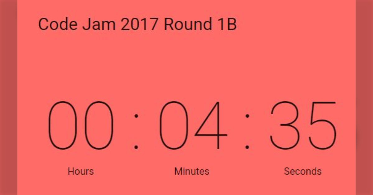 Google Code Jam 2017 Round 1B - Togetter [トゥギャッター]