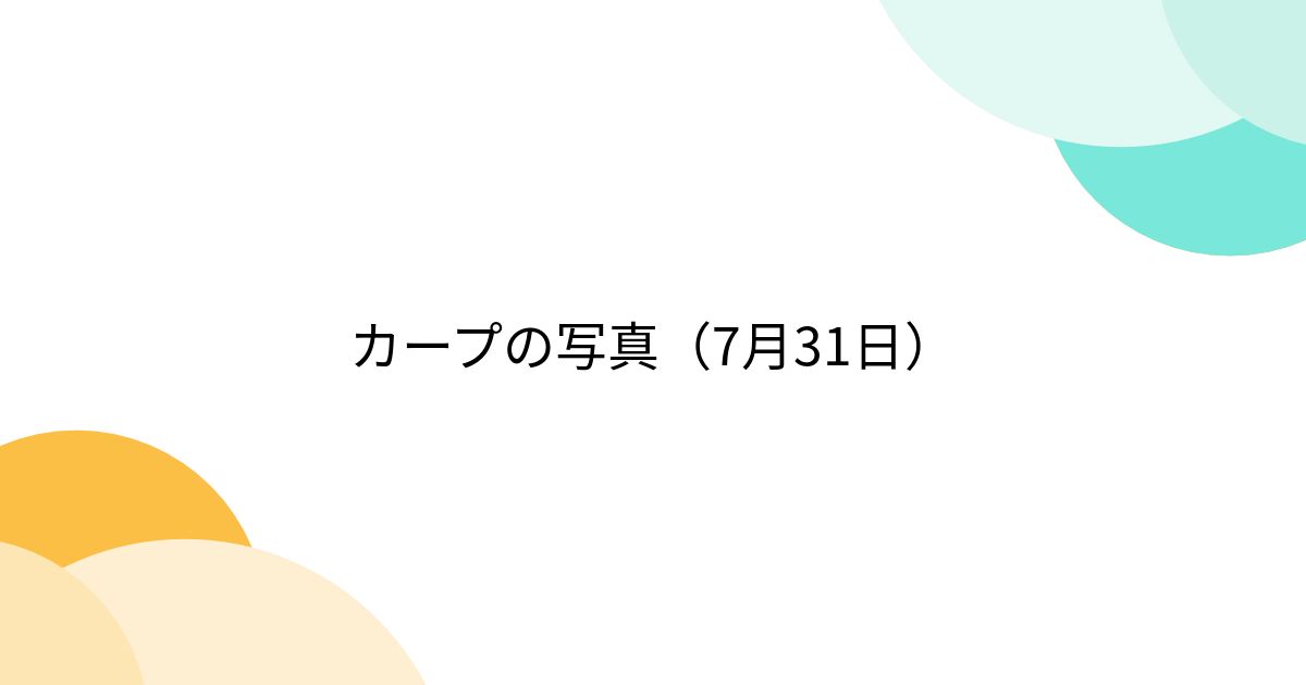 カープの写真（7月31日） - posfie