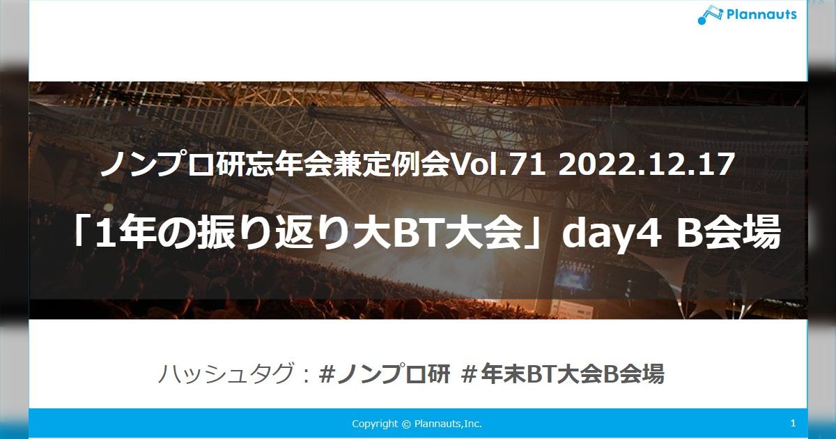 ノンプロ研定例会 大BT大会'22_day4_B会場 - posfie