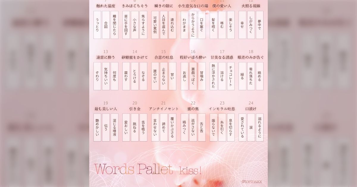 【ジェイアズ】KISSのワードパレットまとめ - posfie