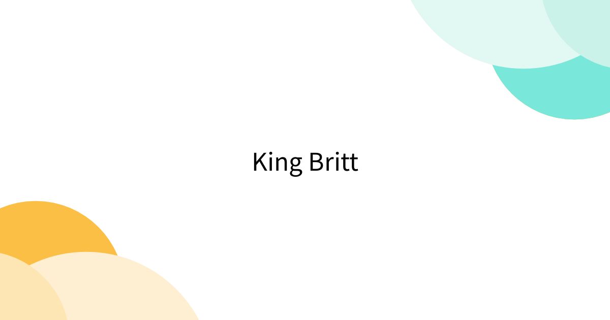King Britt - posfie