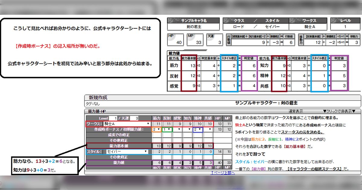 グランクレストRPGのキャラクター作成についての解説 - Togetter [トゥギャッター]