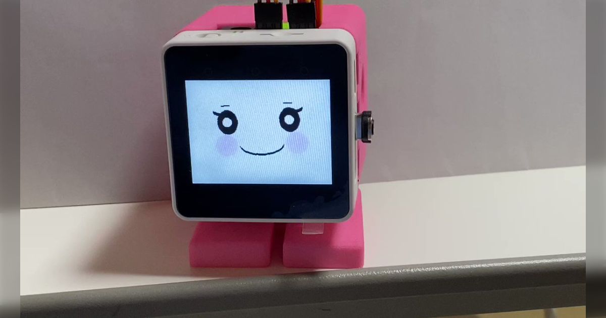 手乗りロボット ピンクの #ｽﾀｯｸﾁｬﾝ を作った。 #M5Stack - posfie