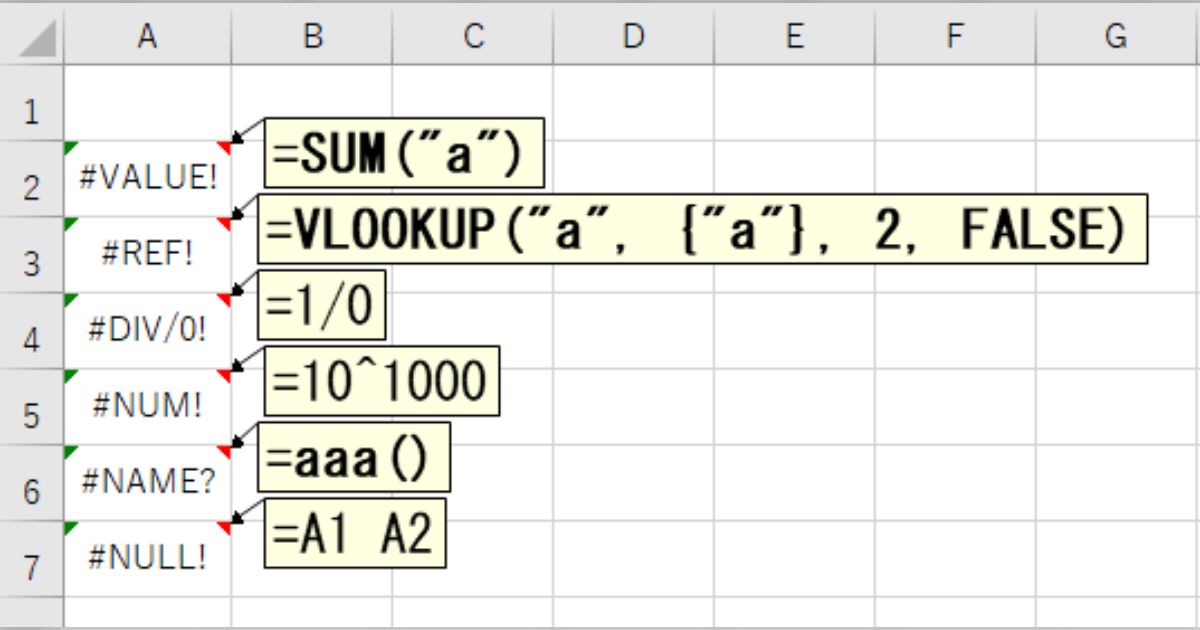 VBA EXCELのエラー値を生成する - posfie